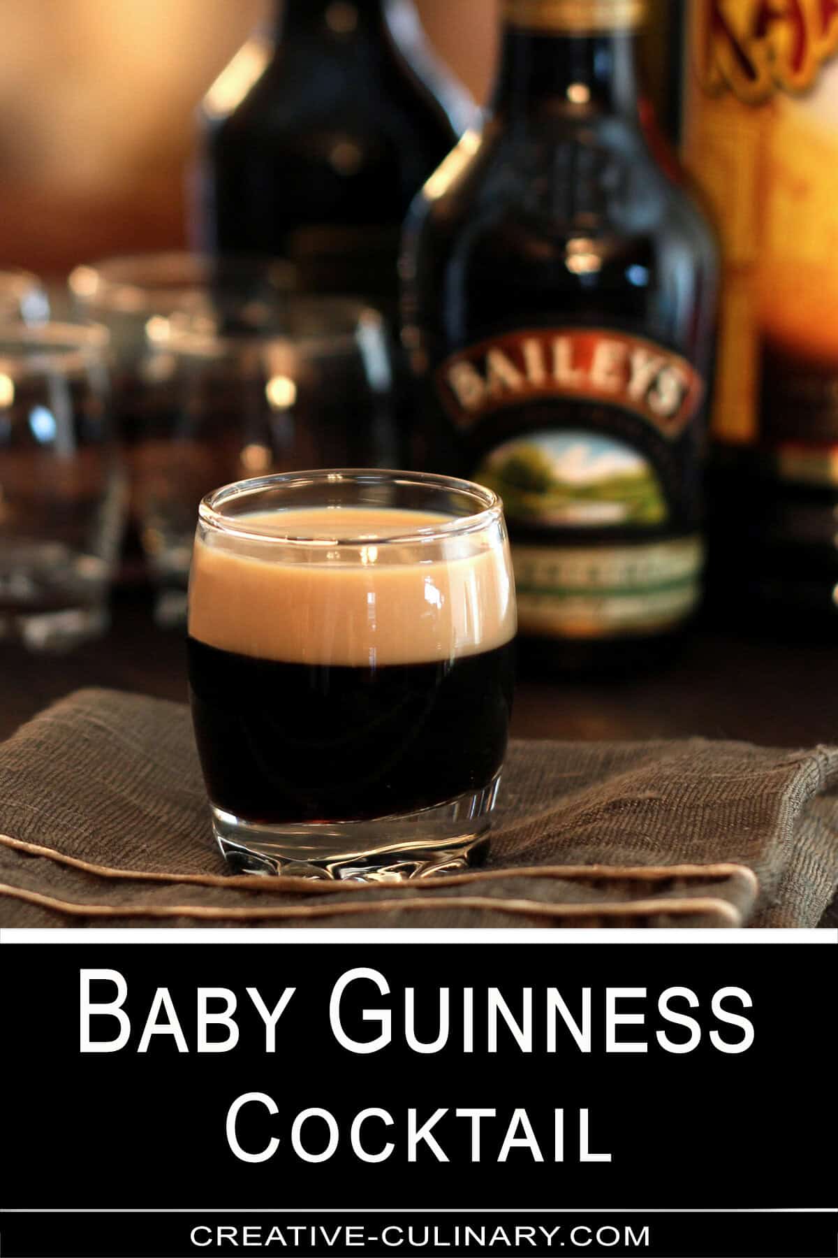 Baby Guinness Cocktail - Creative Culinary
