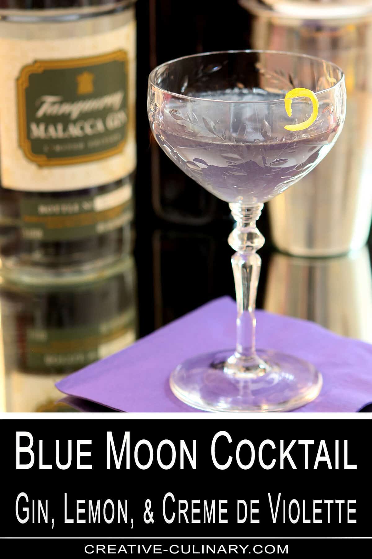 Blue Moon Cocktail - Creative Culinary