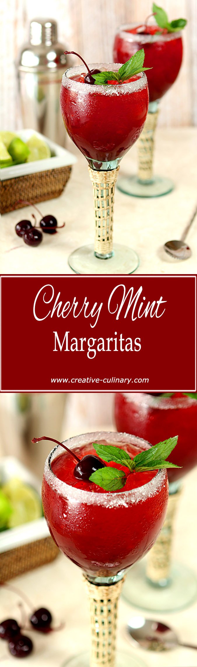Cherry Mint Margaritas | Creative Culinary