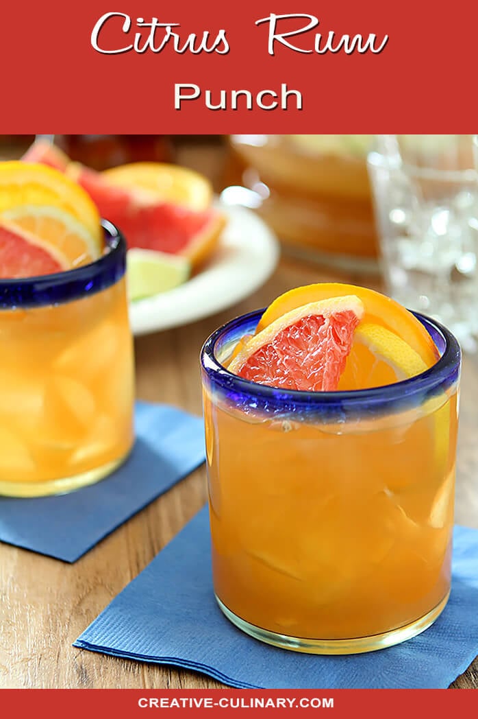 Citrus Rum Punch Cocktail - Creative Culinary