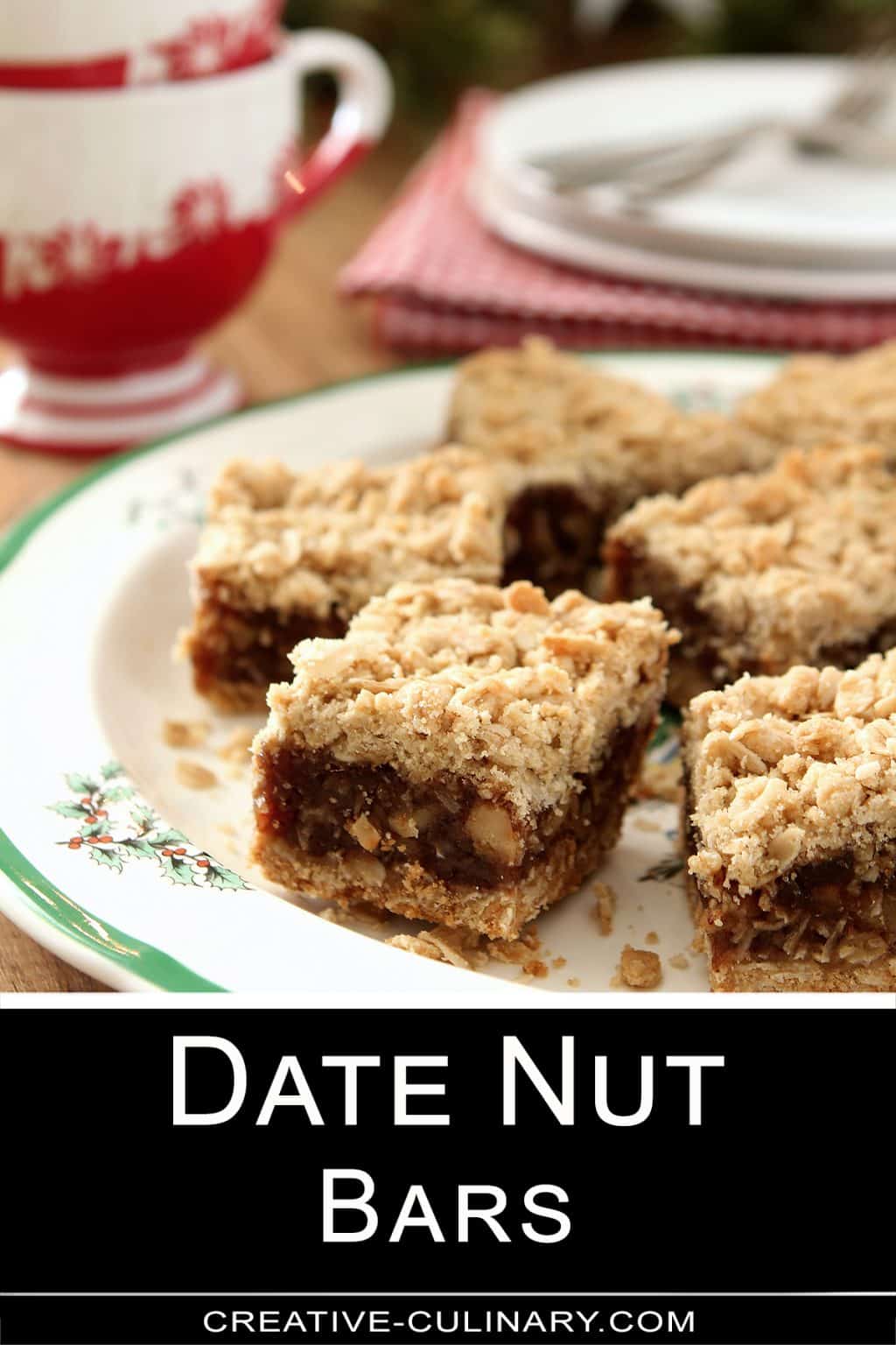 Old Fashioned Date Nut Bars - Creative Culinary