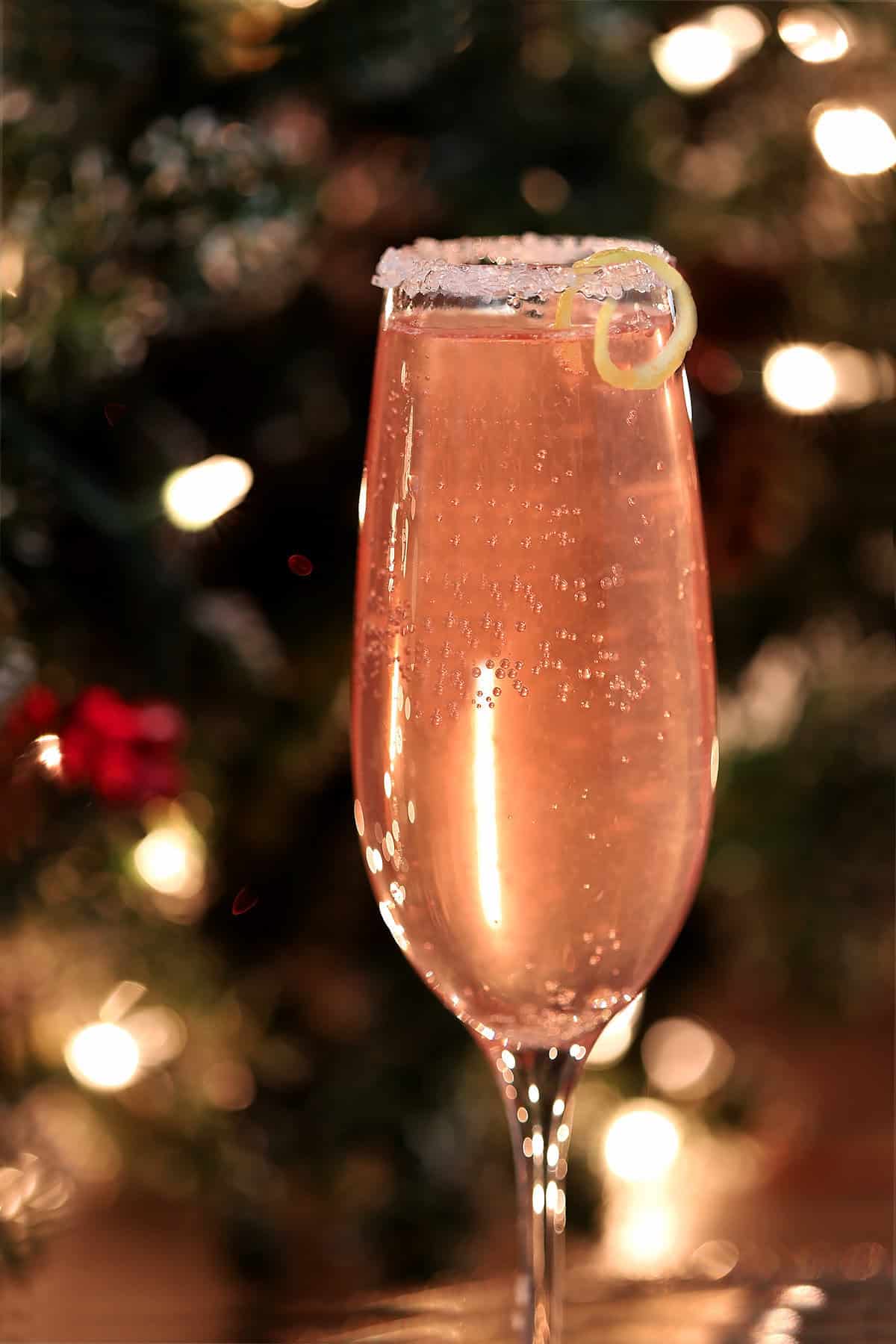 French 77 Pink Champagne Cocktail - Creative Culinary