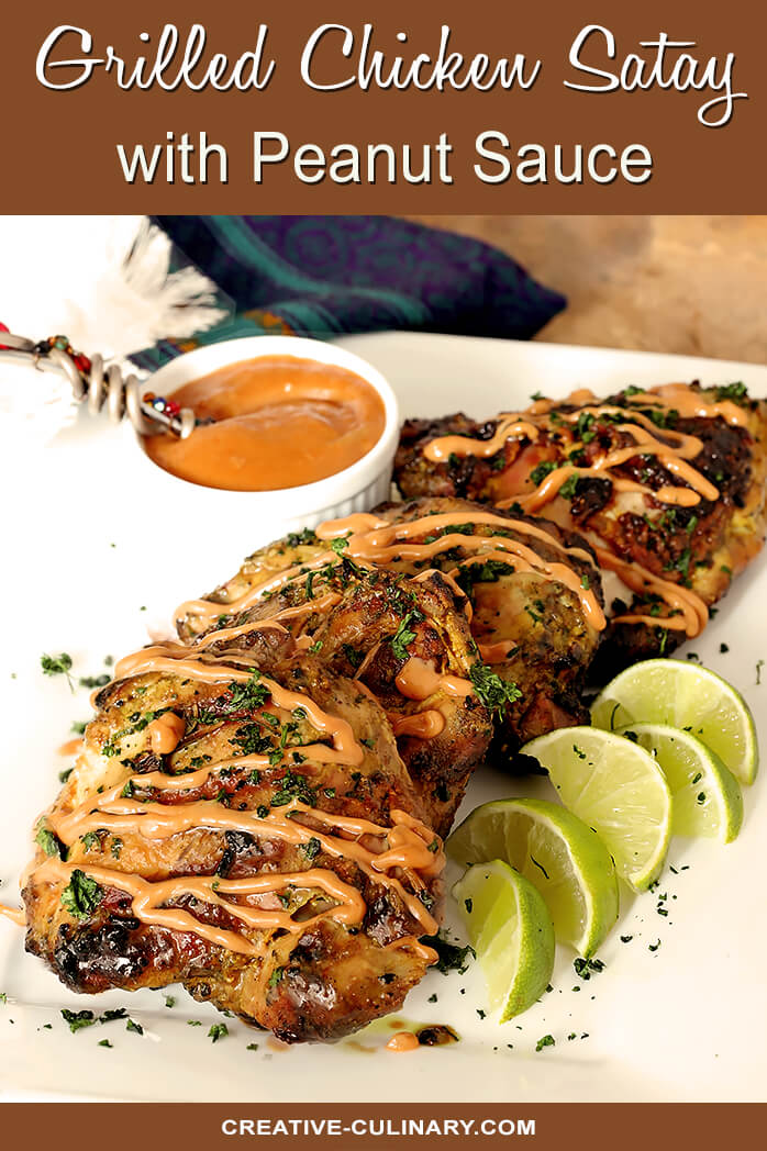 Grilled Chicken Satay with Peanut Sauce - Creative Culinary
