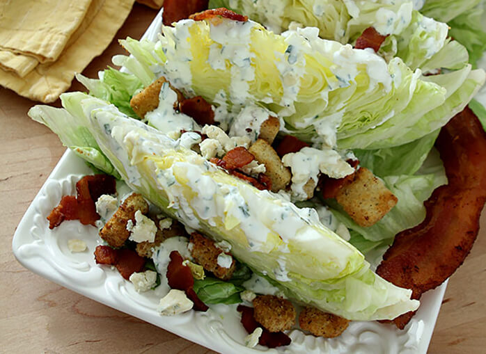 Iceberg Wedge Salad with Buttermilk Dressing - Creative Culinary